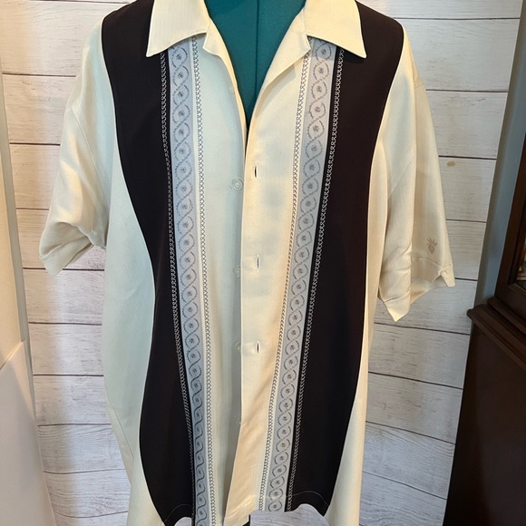 Cubavera | Shirts | Cubavera Black Ivory Shirt | Poshmark